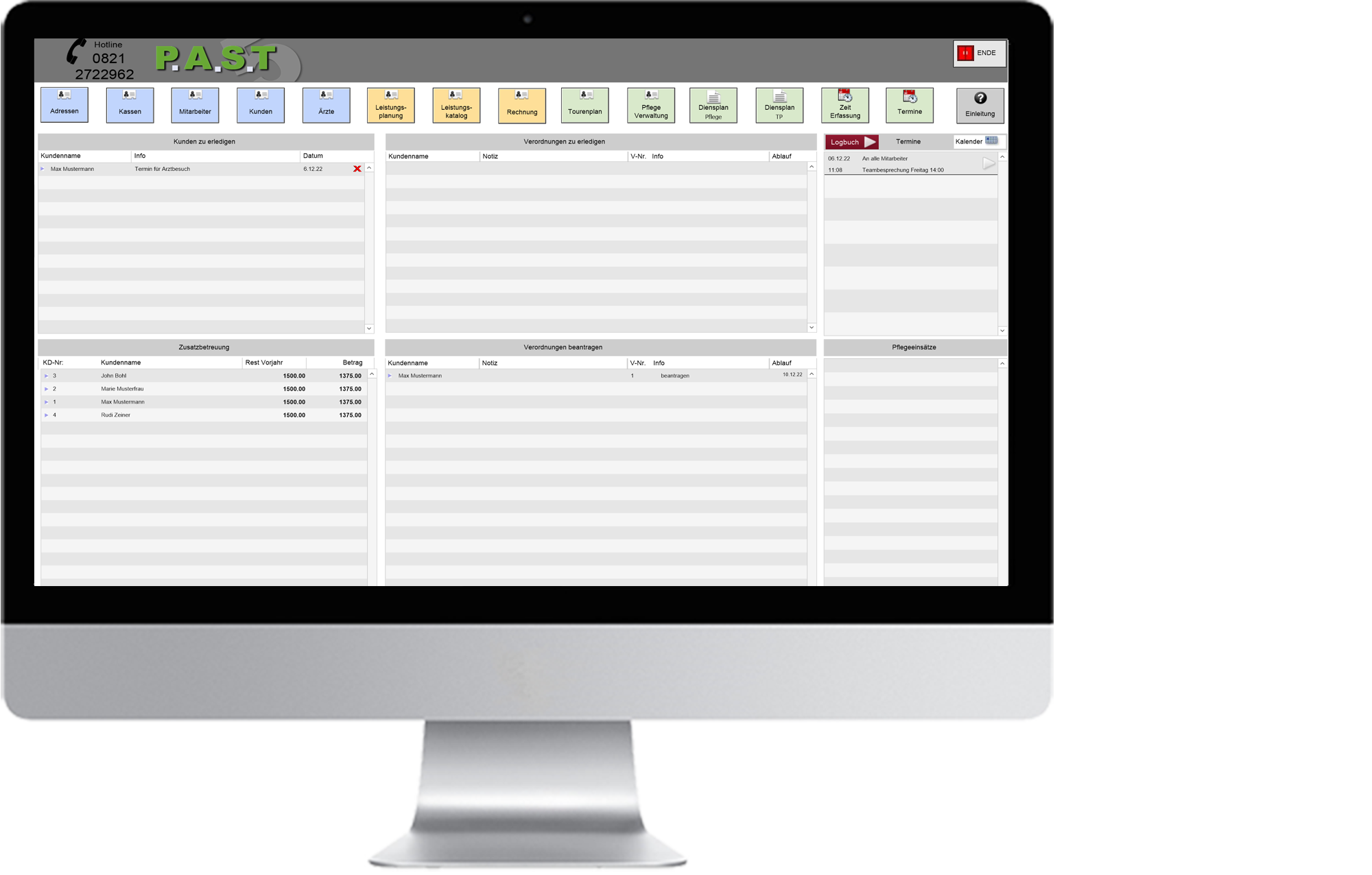 PAST Software für Pflegedienste